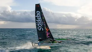 32m maxi-trimaran Sodebo Ultim 3 sets new Jules Verne Trophy record